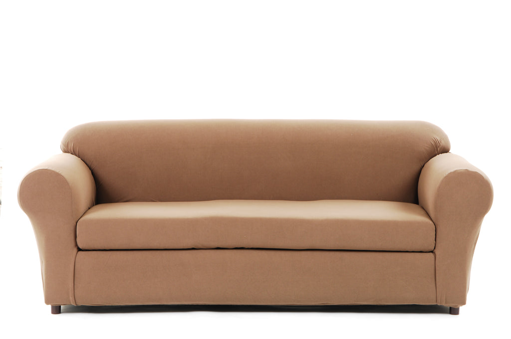 Chamois Two-Piece Stretch Slipcover – The Slipcover Company
