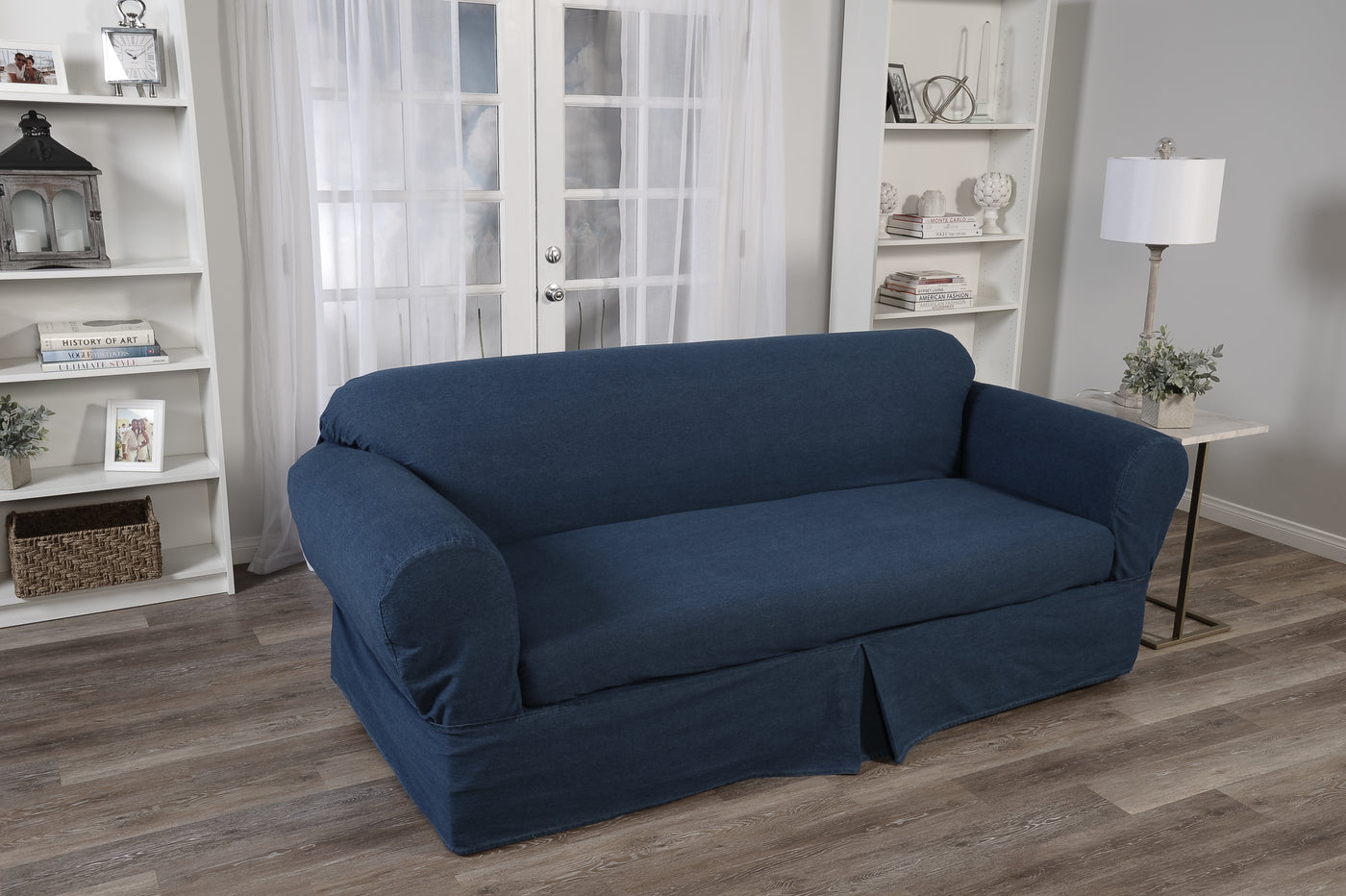 Washed Denim Two-Piece Slipcover – The Slipcover Company