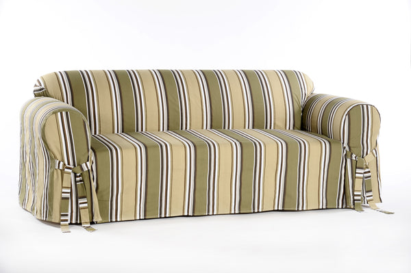 Classic Stripe One Piece Sofa Slipcover – The Slipcover Company
